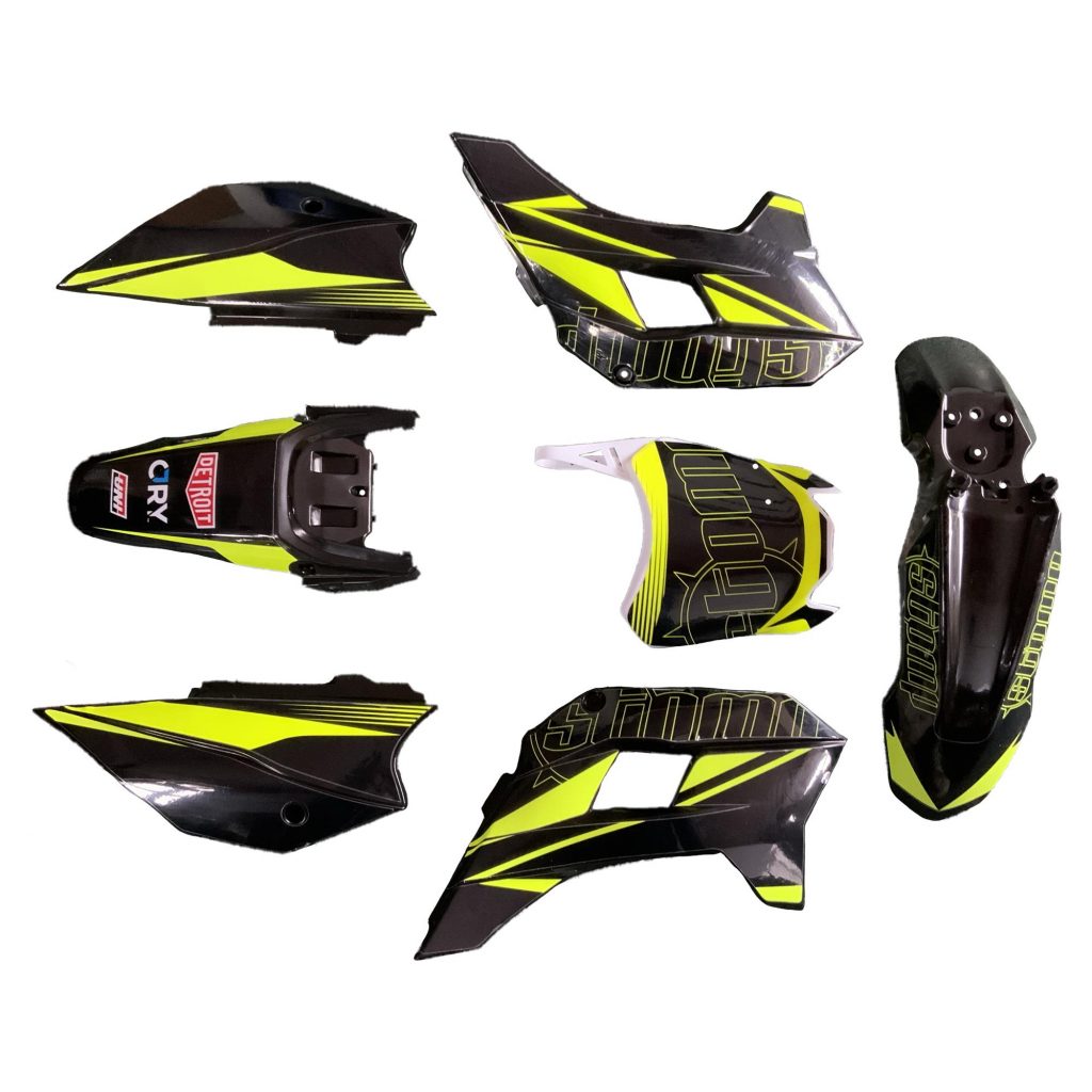 Plastics & Graphics Kit – Z3-140 (Fluo Yellow) – Stomp Parts