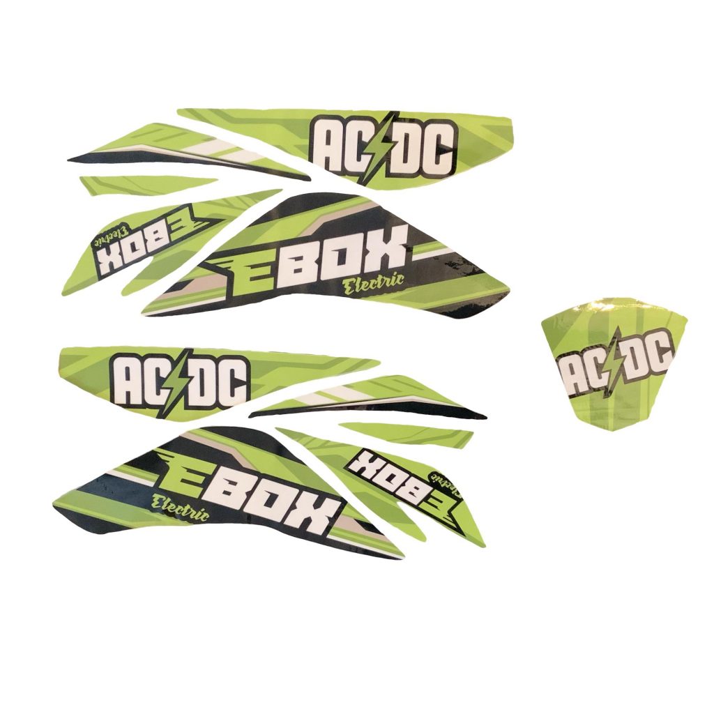 Graphics Set – Green (Ebox ACDC) – Stomp Parts