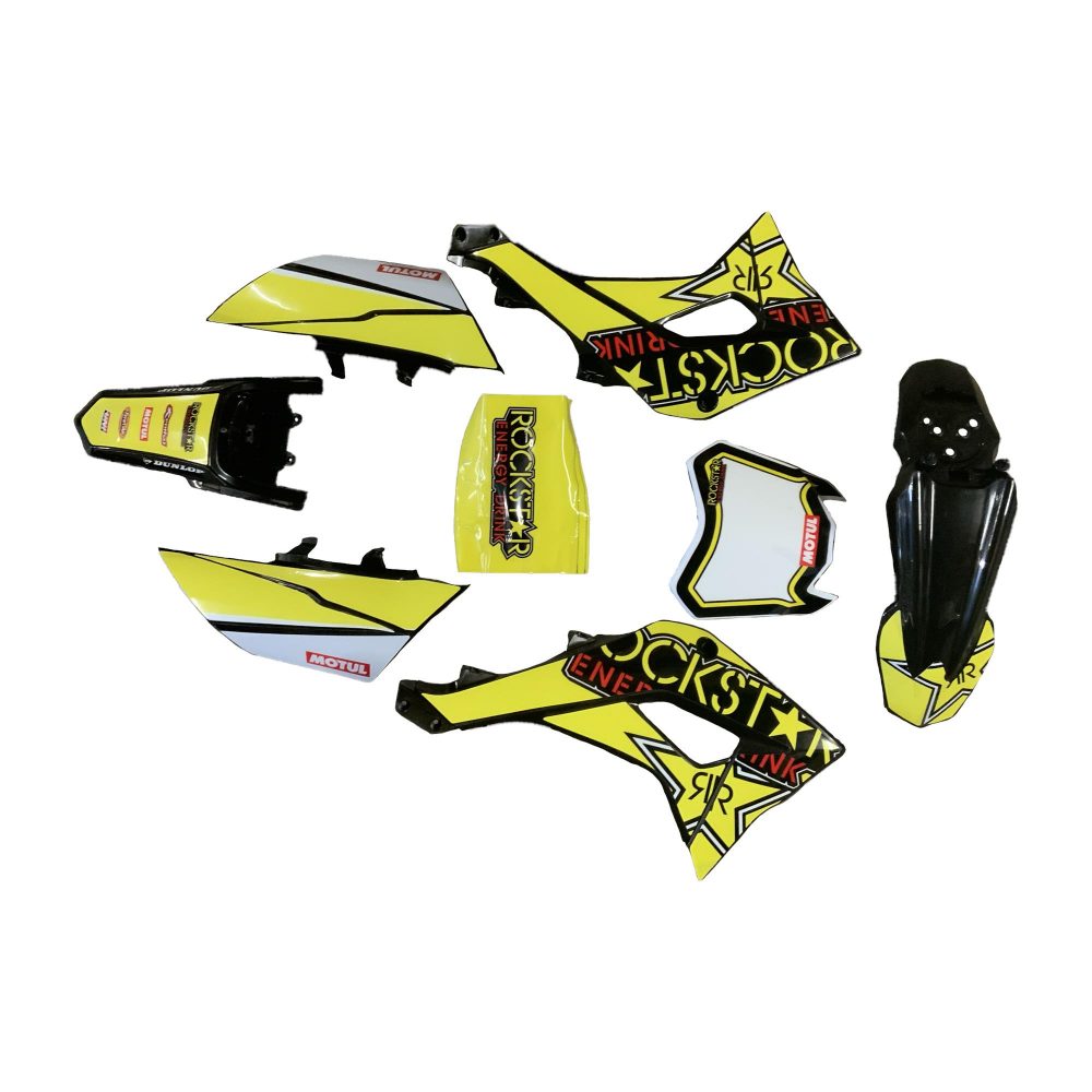 Plastics & Graphics Kit – Rockstar (CRF50/TS New Style) – Stomp Parts