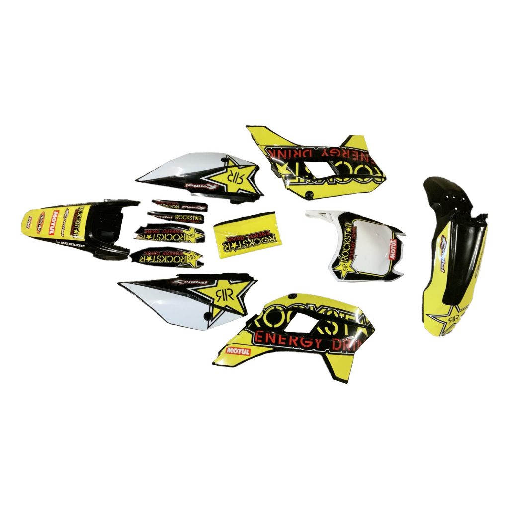 Plastics & Graphics Kit – Rockstar (Detroit style) – Stomp Parts