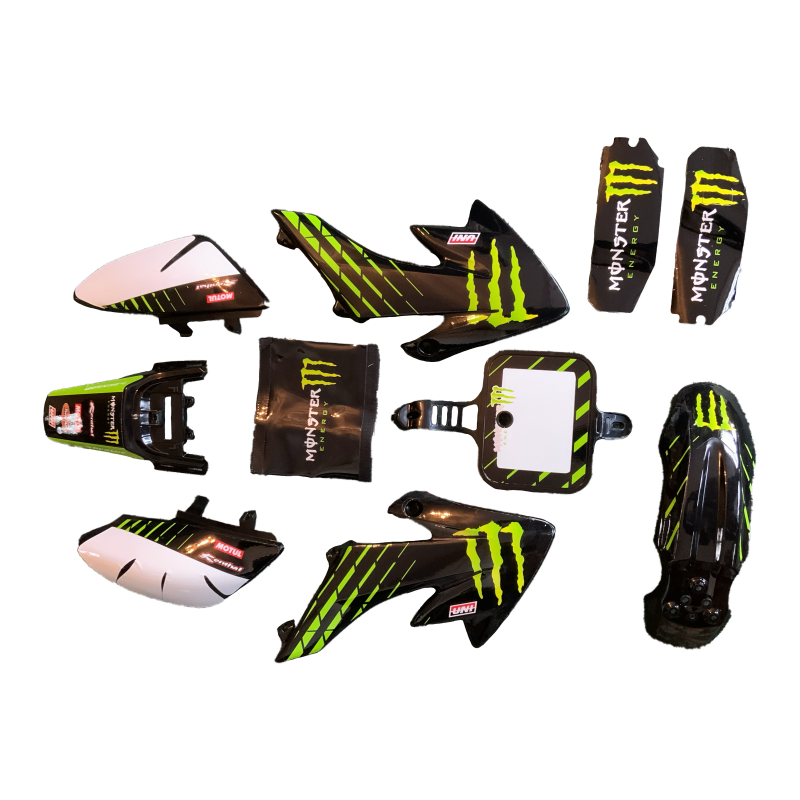 Plastics & Graphics Kit – CRF50 Monster Energy – Stomp Parts